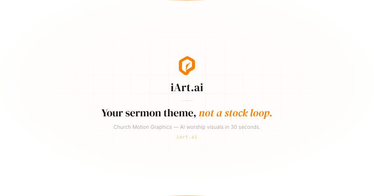Church Motion Graphics | AI Worship Visuals | iArt.ai